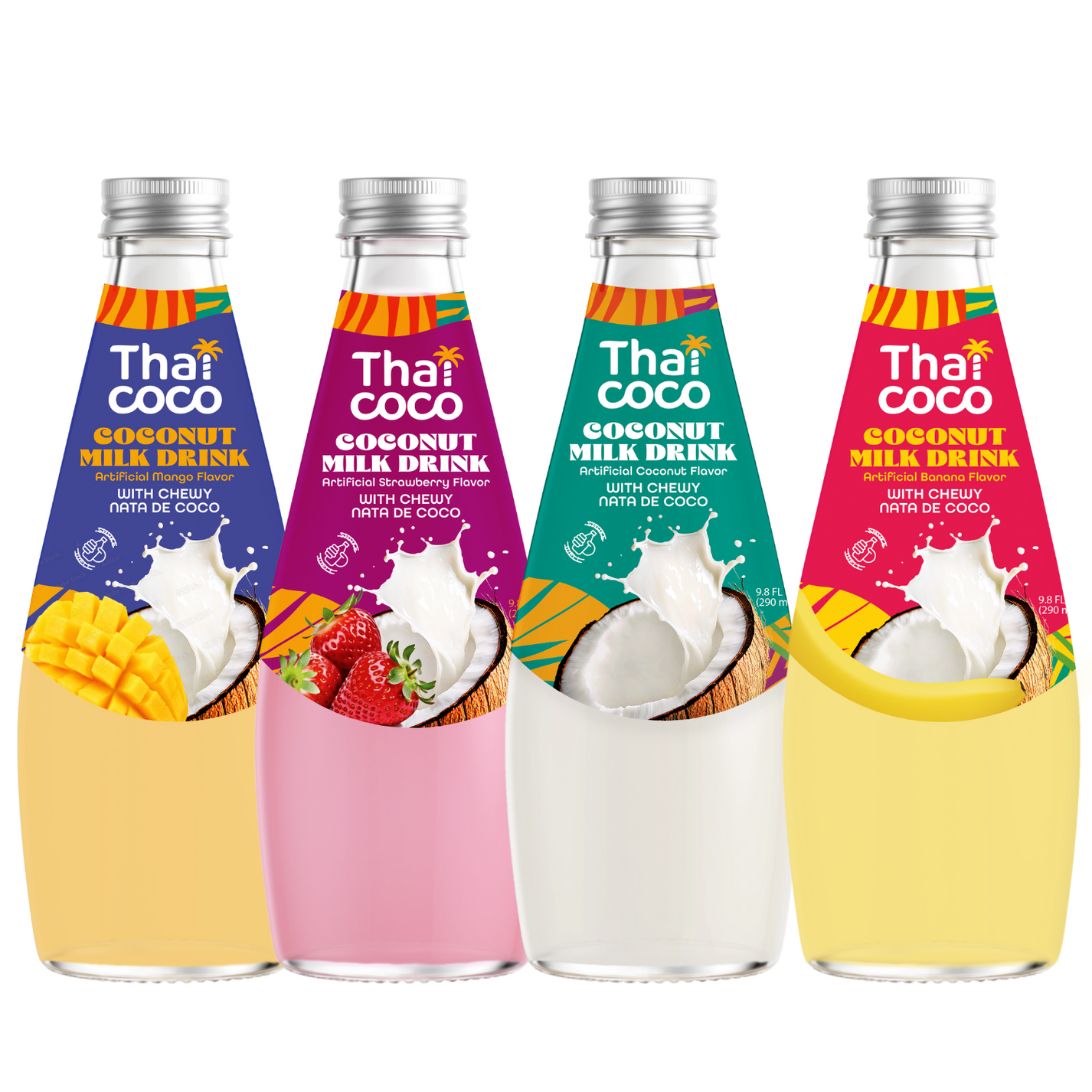 Thai Coco - Coconut Milk Drink with Nata De Coco (4 Pack or 12 Pack ...