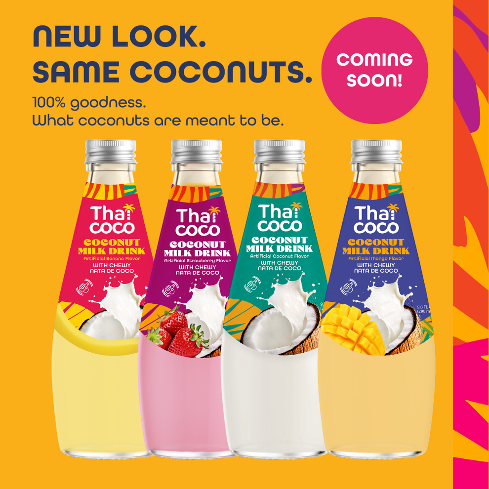 Thai Coco - Coconut Milk Drink with Nata De Coco (4 Pack or 12 Pack ...