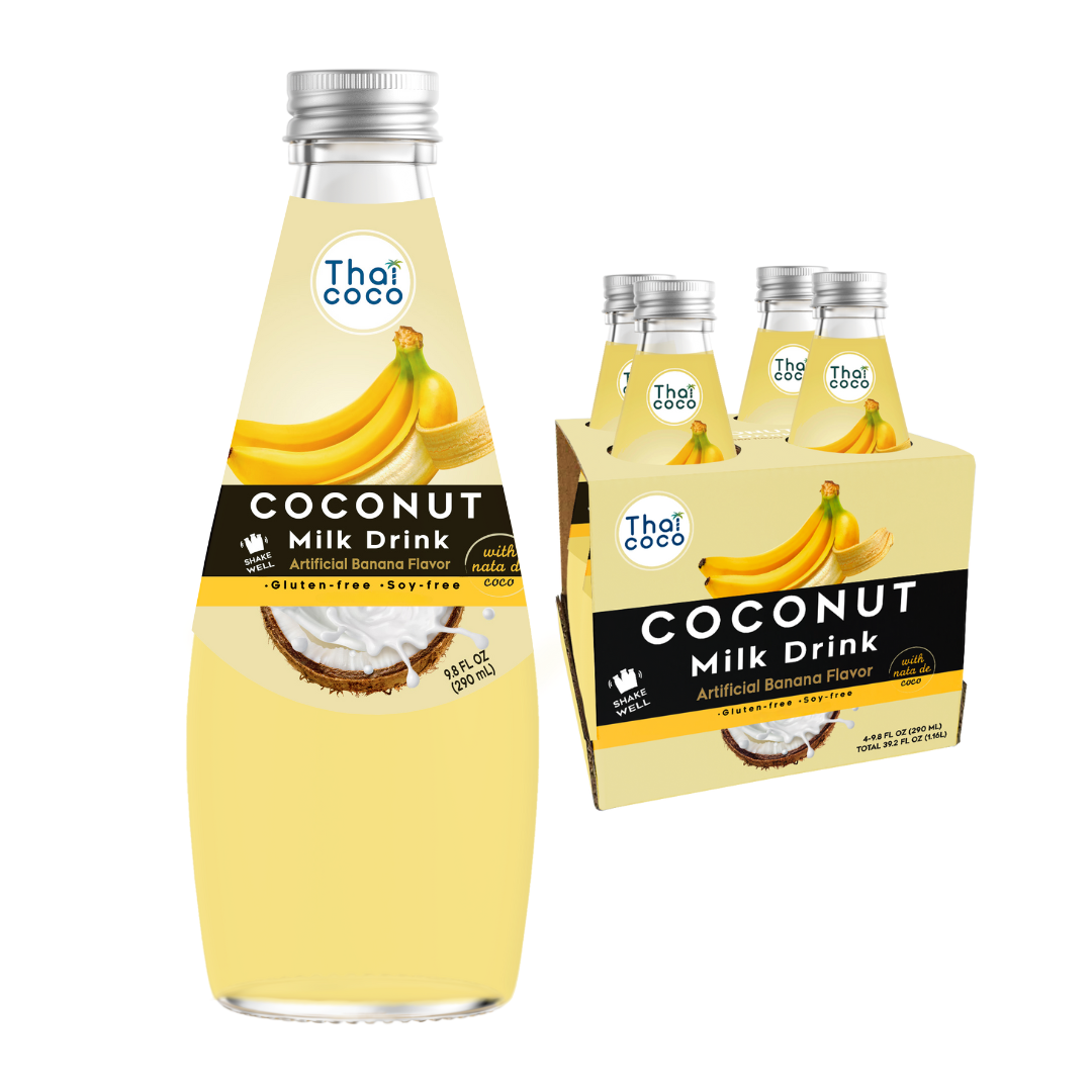 Thai Coco - Coconut Milk Drink with Nata De Coco (4 Pack or 12 Pack ...