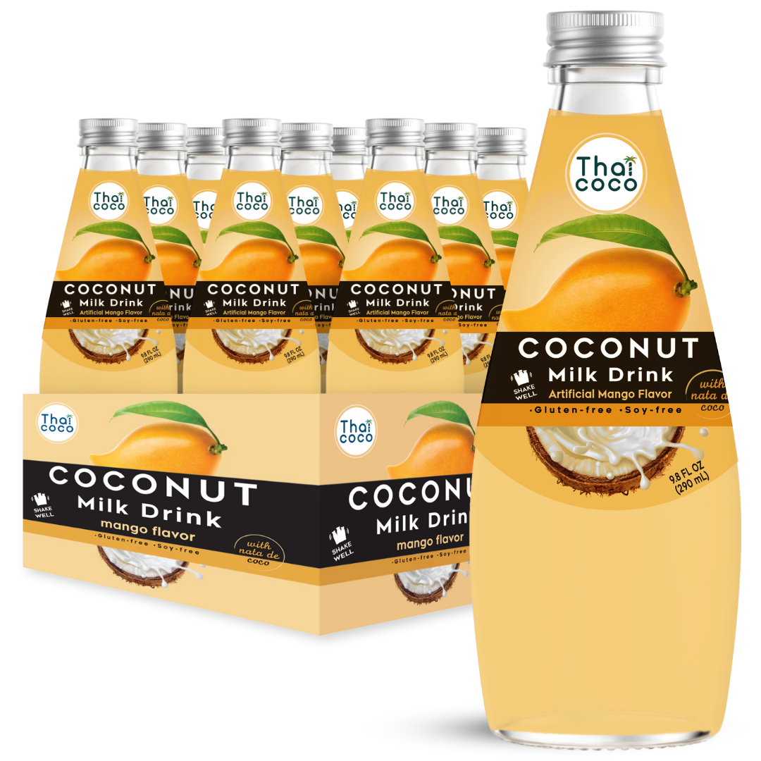 Thai Coco - Coconut Milk Drink with Nata De Coco (4 Pack or 12 Pack ...