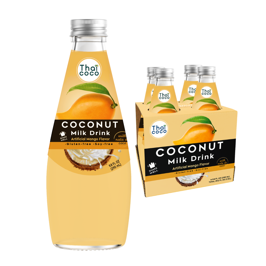 Thai Coco - Coconut Milk Drink with Nata De Coco (4 Pack or 12 Pack ...