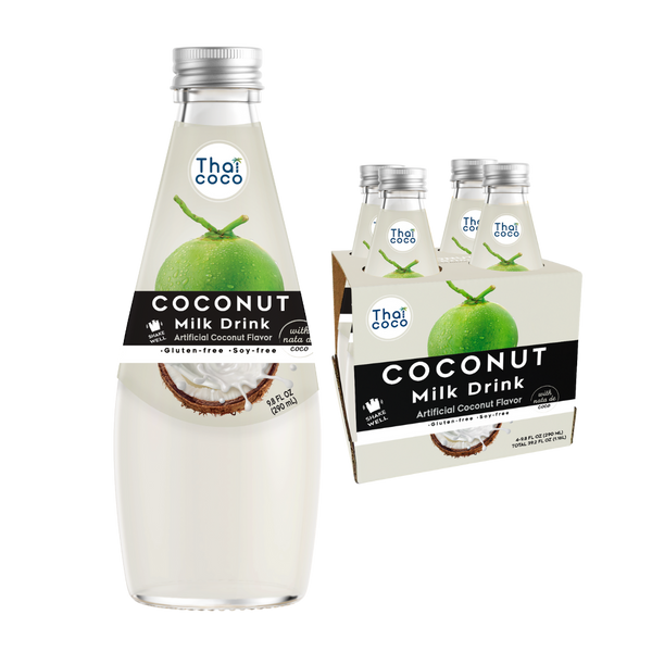 Thai Coco - Coconut Milk Drink with Nata De Coco (4 Pack or 12 Pack ...