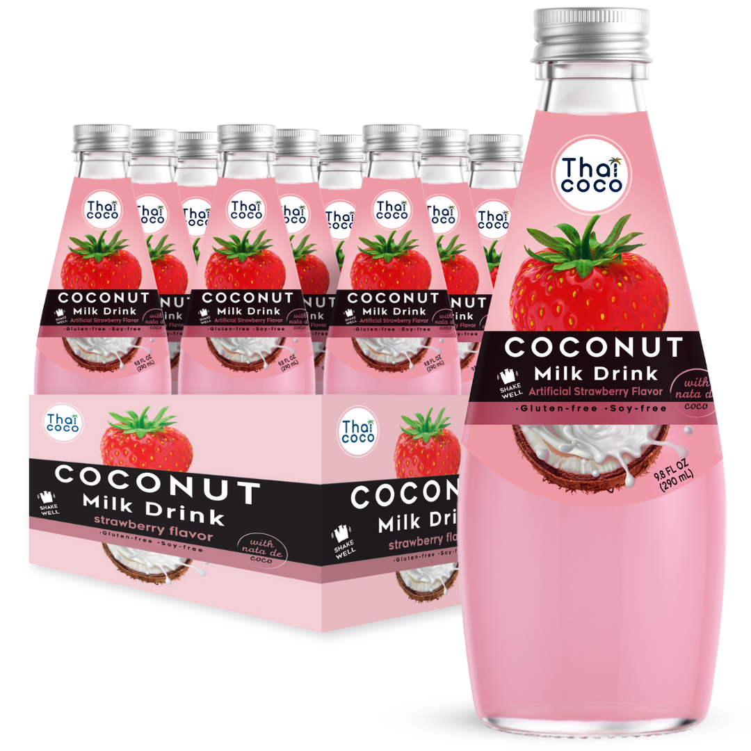 Thai Coco - Coconut Milk Drink with Nata De Coco (4 Pack or 12 Pack ...