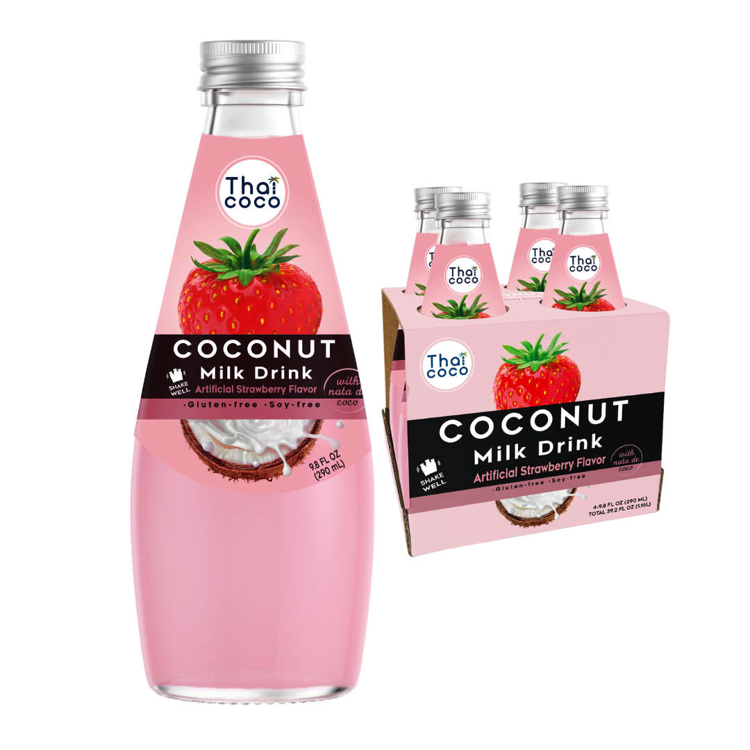 Thai Coco - Coconut Milk Drink with Nata De Coco (4 Pack or 12 Pack ...