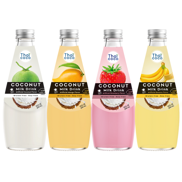 Thai Coco - Coconut Milk Drink with Nata De Coco (4 Pack or 12 Pack ...